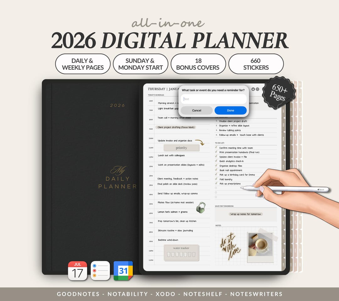 Simple Digital Planner | Minimalist iPad Planner | Goodnotes Planner ...