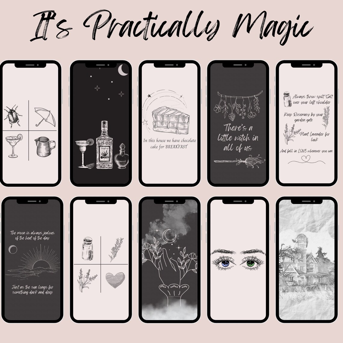 Practical Magic Inspired Phone Wallpaper - Set of 10! - Etsy