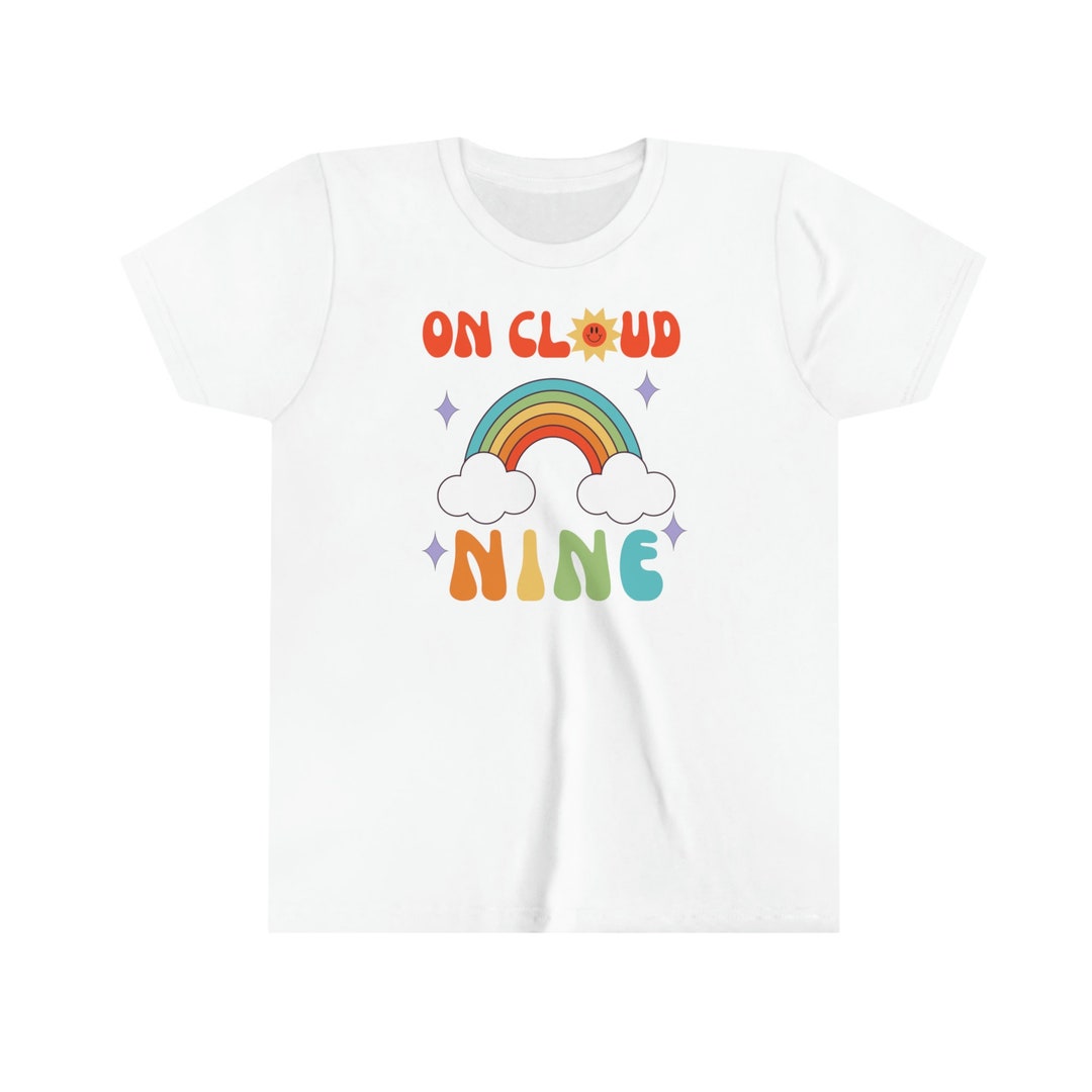 On Cloud Nine Ninth Birthday Tee Youth Short Sleeve Tee - Etsy