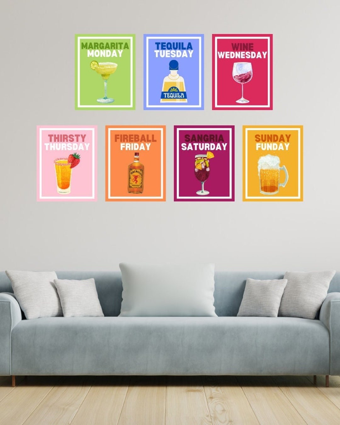 Days of the Week Alcohol Posters - Etsy