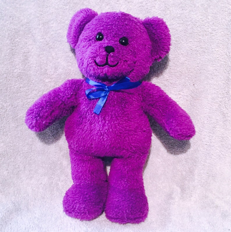 Teddy, a Plush Purple Bear - Etsy