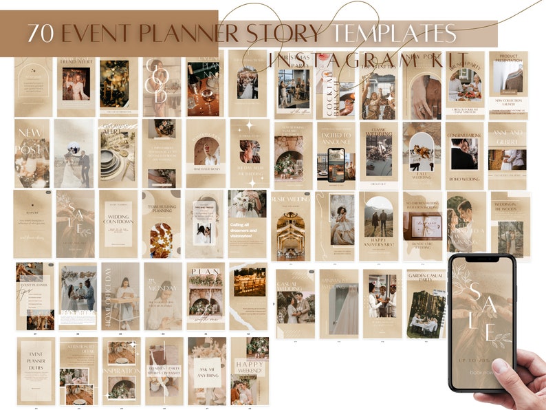 EVENT PLANNER Templates for Instagram / 200 Fully Editable in Canva ...