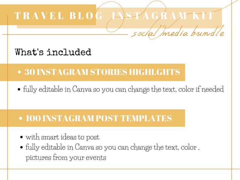 TRAVEL POSTS for Instagram Kit/fully Editable Canva Templates/ Ideas to ...