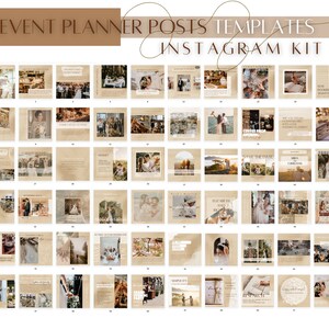 EVENT PLANNER Templates for Instagram / 200 Fully Editable in Canva ...