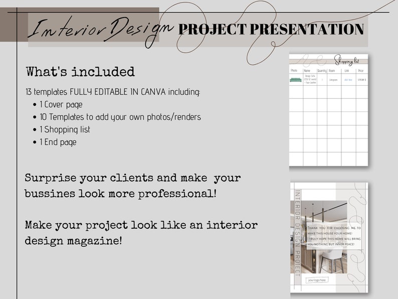 Interior Design Project Presentation Templates: Canva Moodboard ...