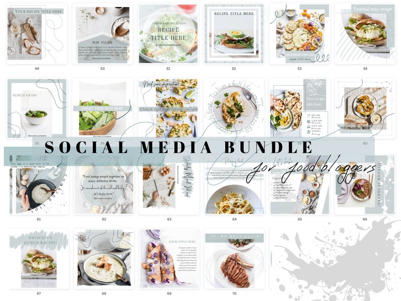 FOOD Blog INSTAGRAM Templates / Story Highlights / Fully Editable ...