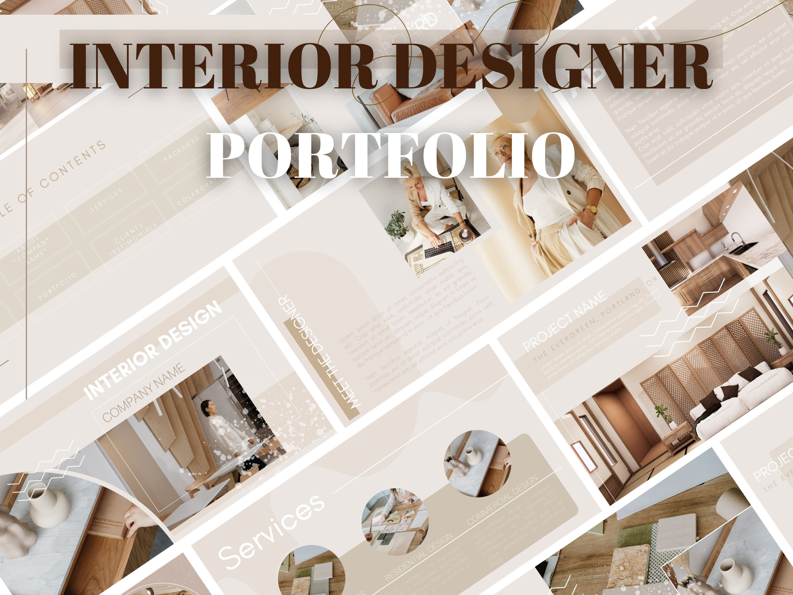 Interior Design Portfolio Page Layout