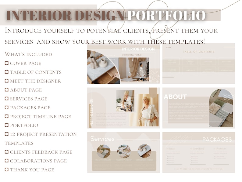 INTERIOR DESIGNER Portfolio Templates/ About the Designer/ Decor ...