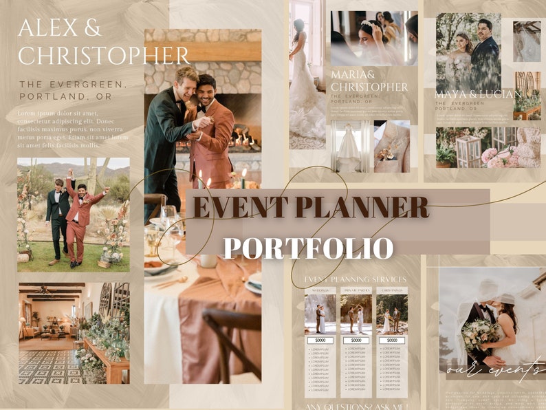 Event Planner Portfolio Templates: Wedding Services Presentation ...