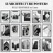 Architecture Posters: Black and White Building Prints (canva Editable ...