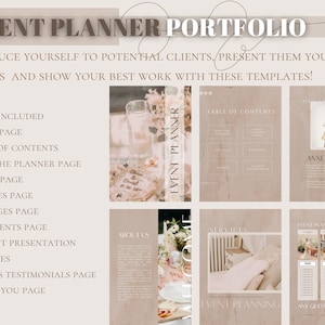 Printable EVENT PLANNER Portfolio Templates/ About the Planner/ Wedding ...