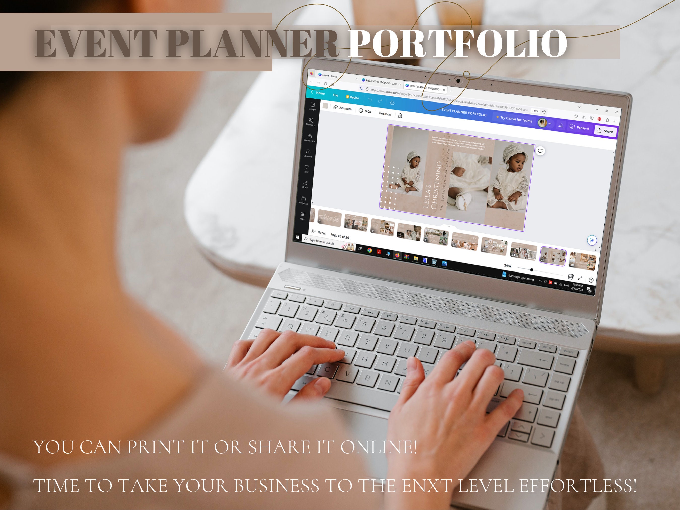 Event Planner Portfolio Templates: Wedding Services (canva Editable) - Etsy
