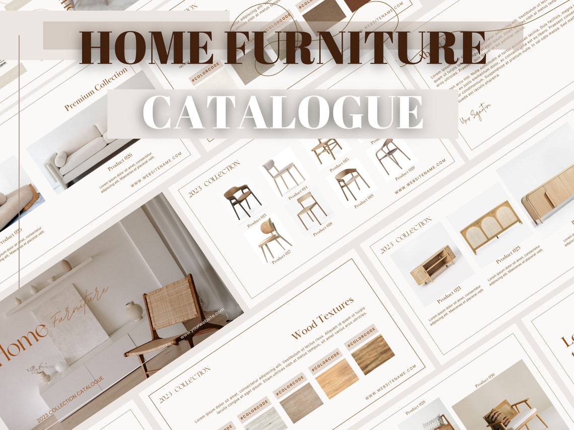 Home Furniture Catalogue / Fully Editable in Canva / Business Catalogue ...