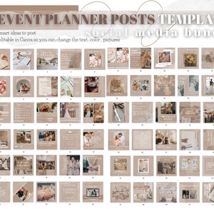 200 EVENT PLANNER Templates for Instagram / Fully Editable in Canva ...