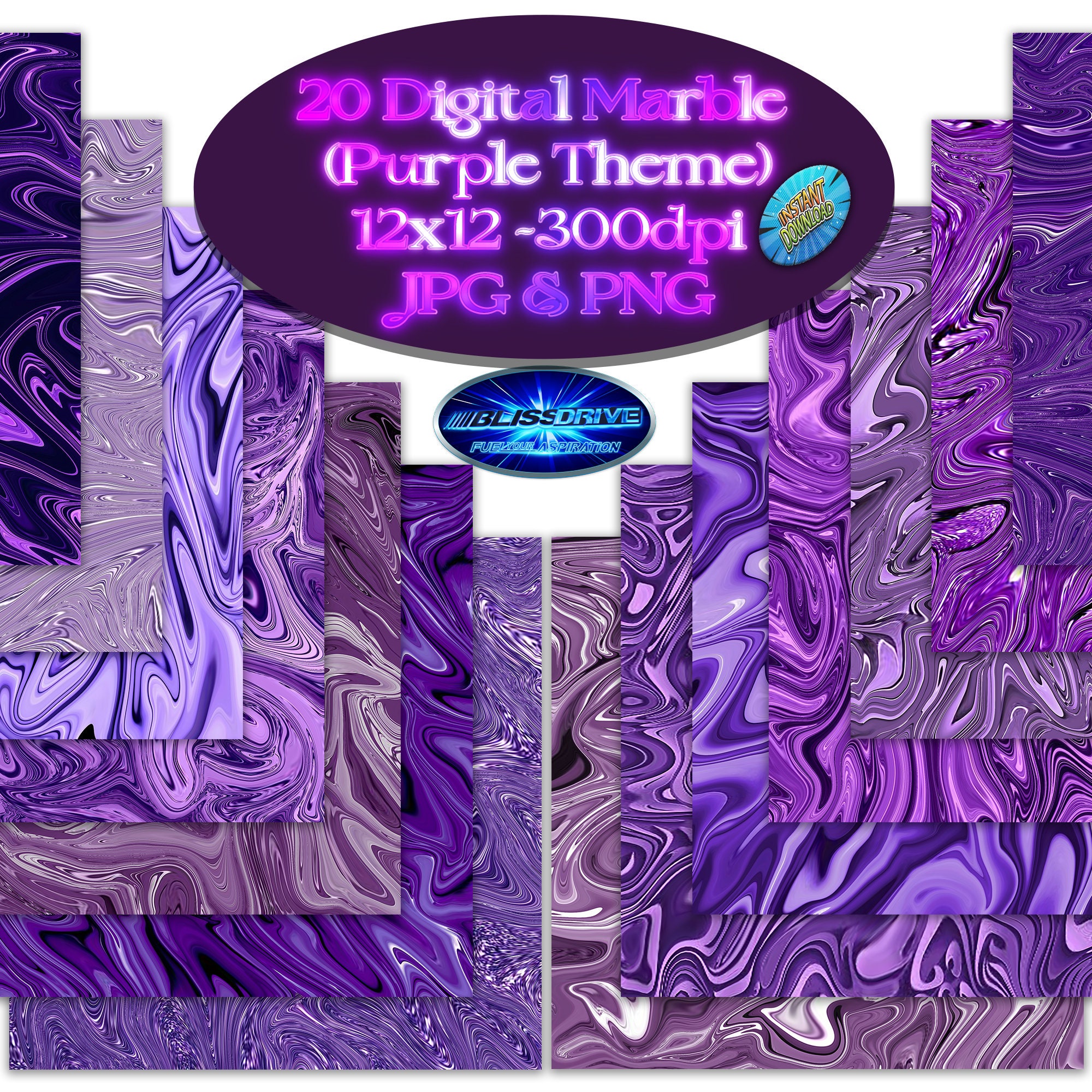 20 Digital Purple Marble Texture Pack Instant Download - Etsy