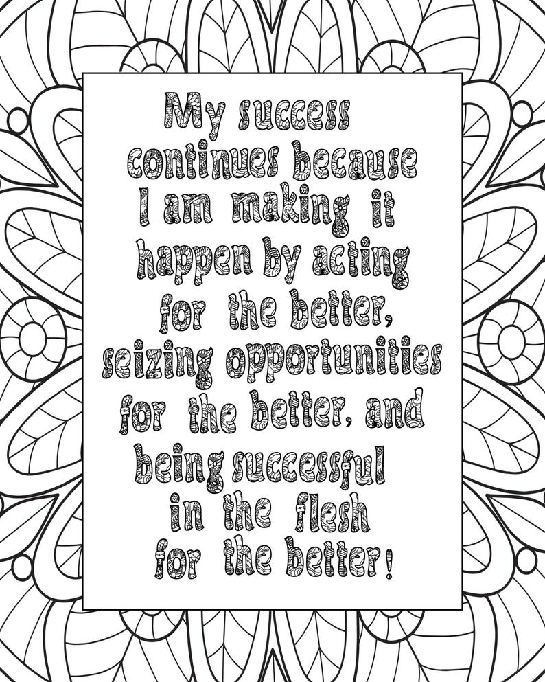 Colorful Empowering Statements: Release Your Positivity! Coloring Book ...