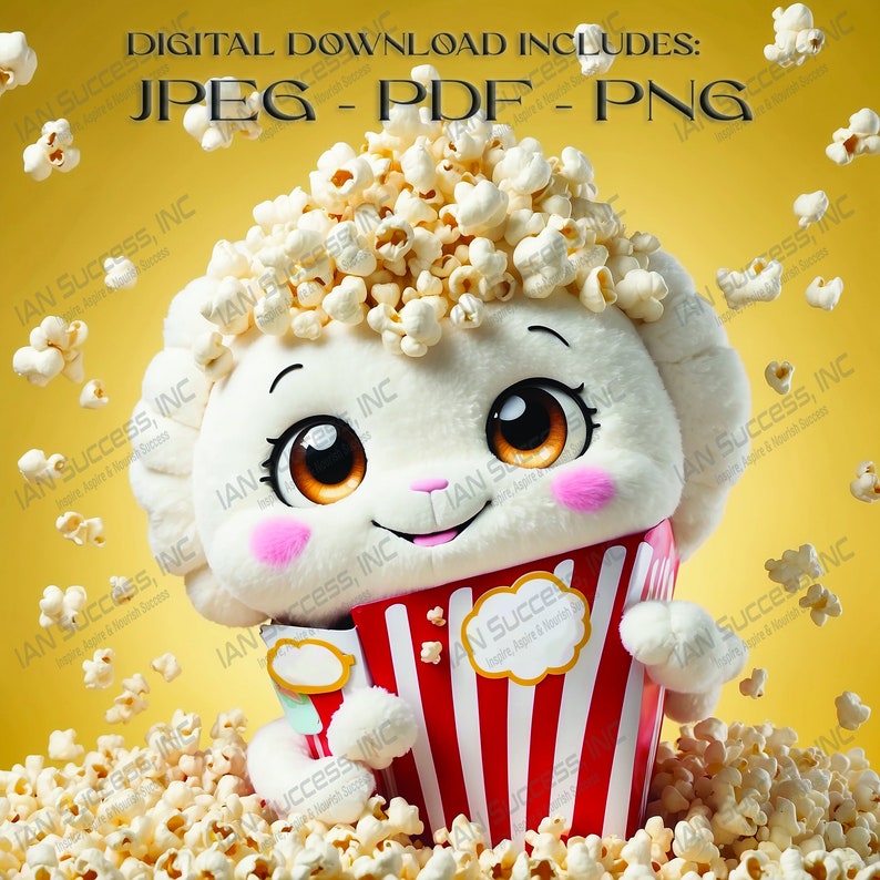 I Like Popcorn 1 Design (jpeg, Pdf & Png) Digital Download - Etsy
