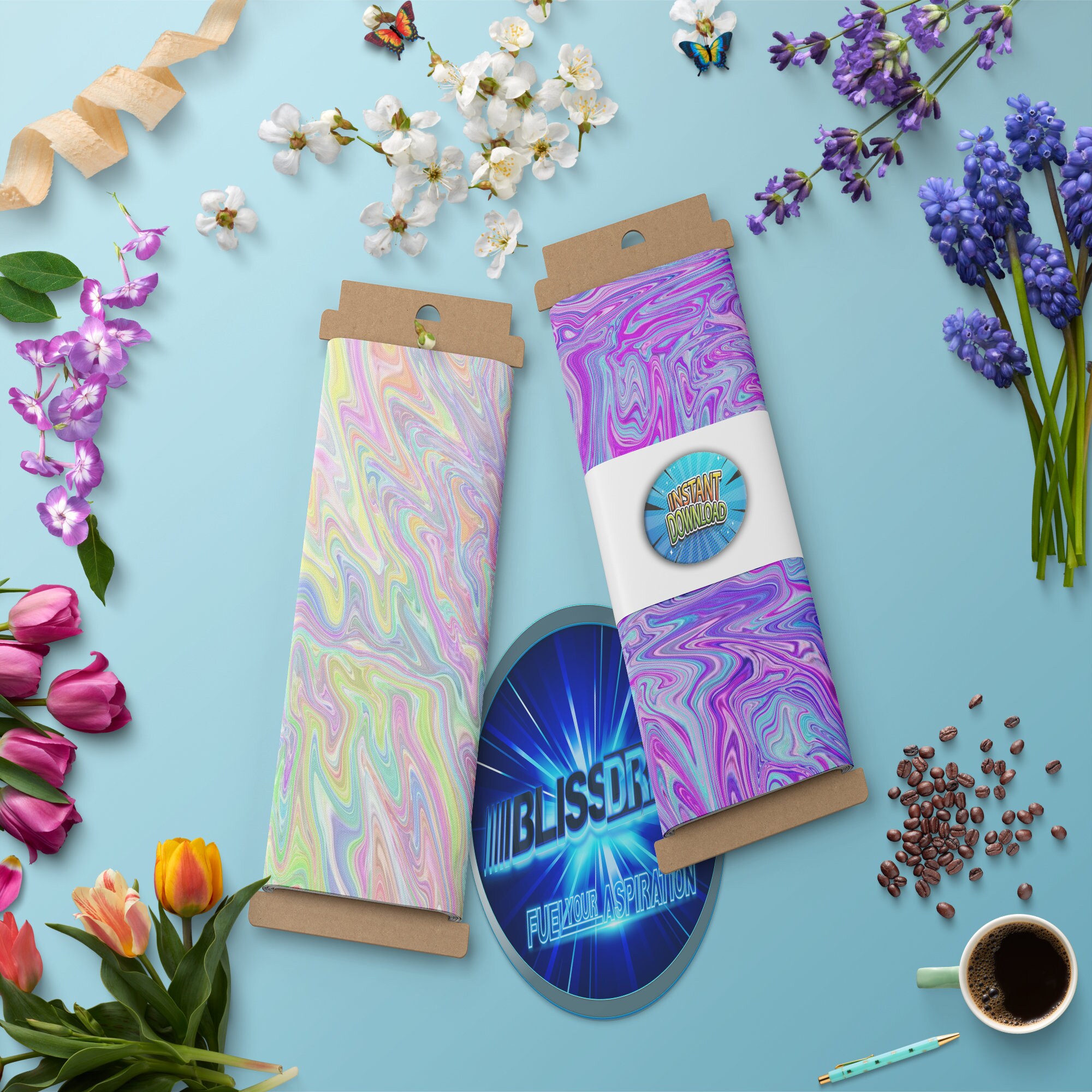 20 Psychedelic Marble Texture Pack Vol 2 Instant Download - Etsy