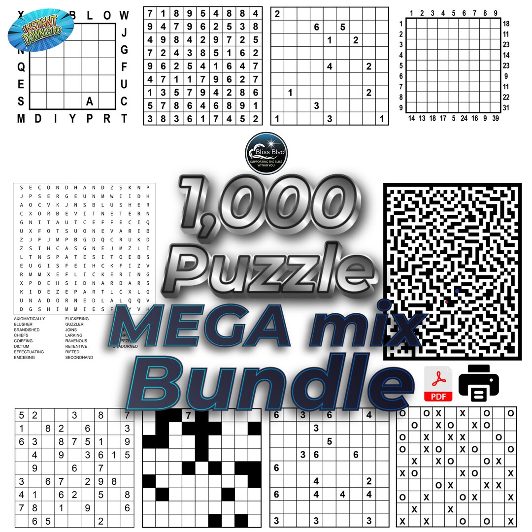 1,000 Puzzle MEGA Mix Bundle, 10 Bundles, Digital Downloads as Pdfs - Etsy
