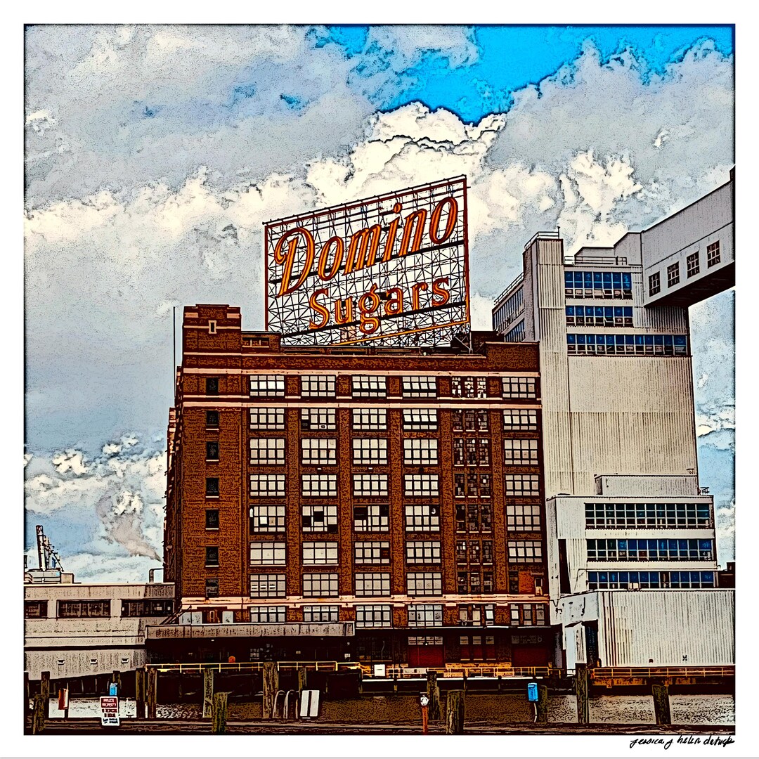 Cartoon Edit Baltimore Maryland Domino Sugars, Inner Harbor ...