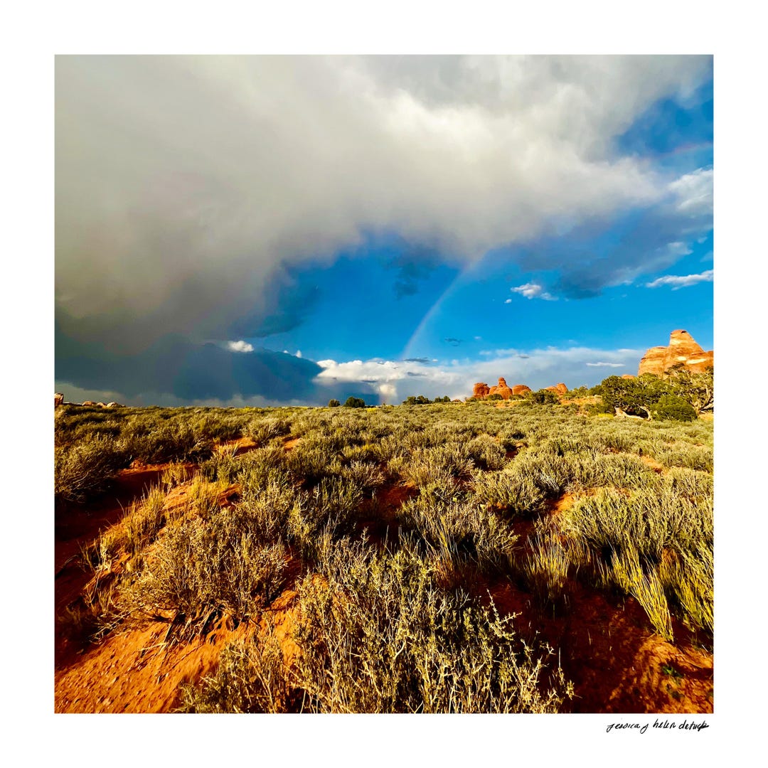 Red Dirt and Rainbow Western Landscape, Nature Art Photography Print ...