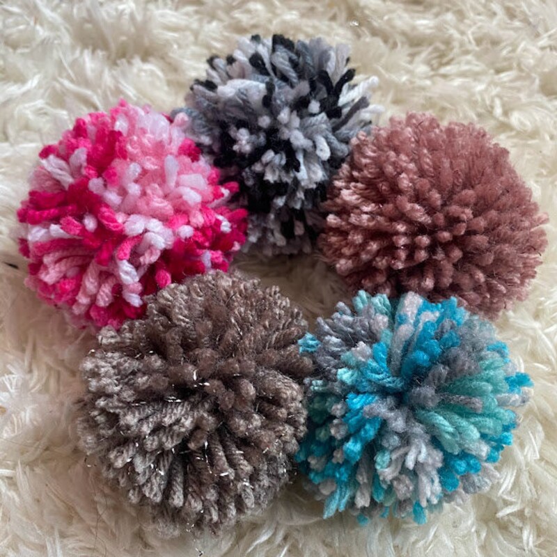 Pom Pom Hair Clip - Etsy