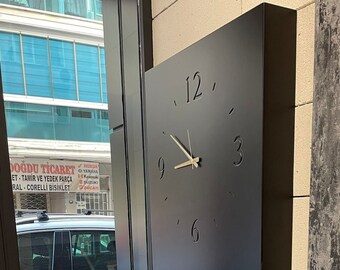 Horizontal Rectangular Wall Clock - Etsy