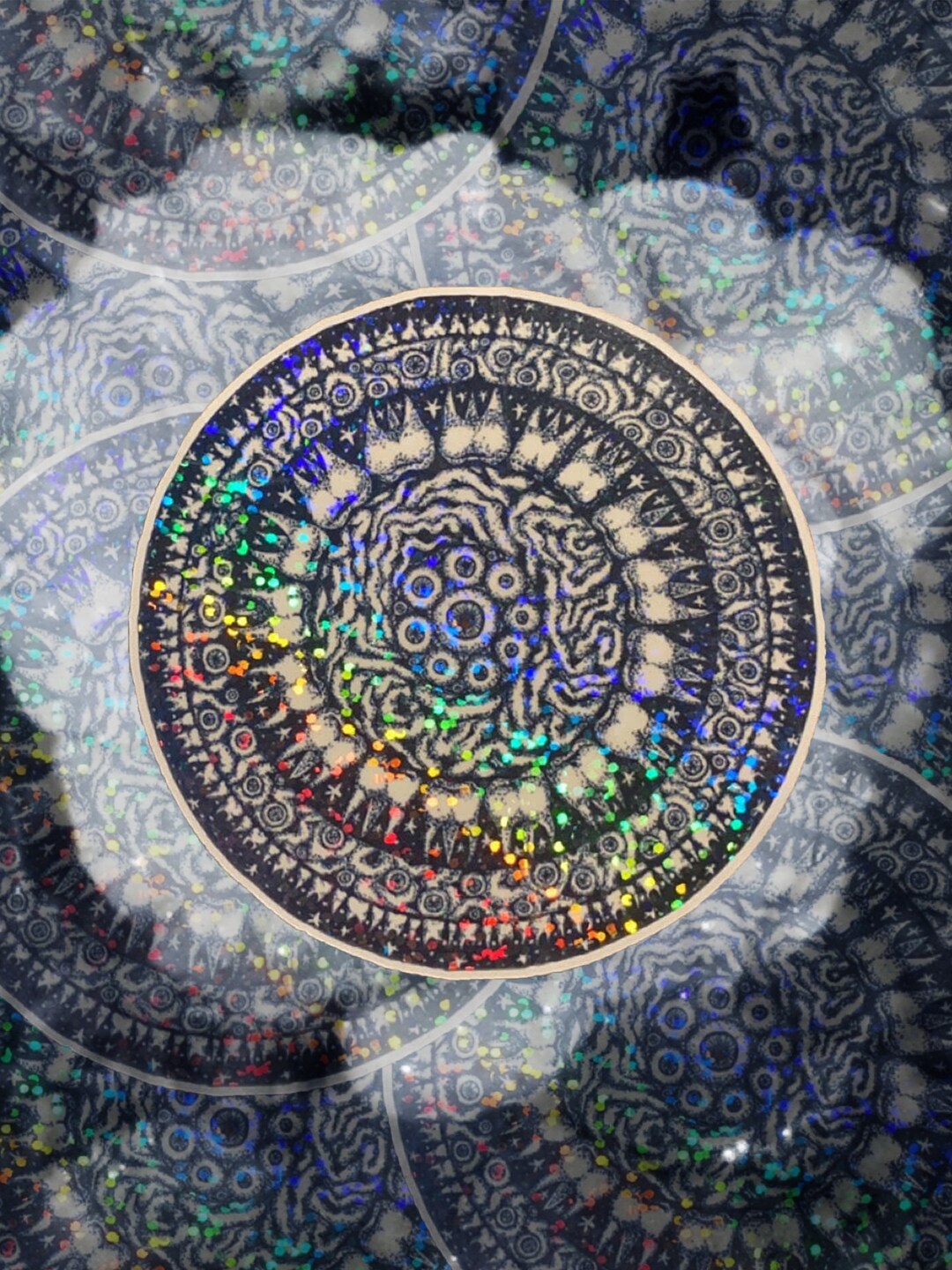 Holographic Sparkle Gothic Sticker: All Seeing Eye, Guts, Teeth, 3 In ...