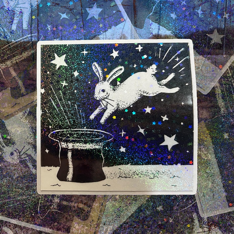 Purple Rabbit Stickers - Etsy