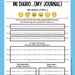 Bilingual My Journal...(mi Diario...) Worksheet for Kids | English and ...