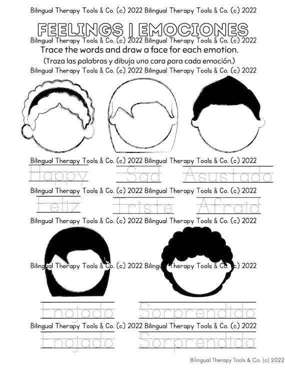 Hoja De Trabajo De Caras De Emociones