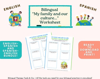 Bilingual My Journal...mi Diario... Worksheet for Kids - Etsy