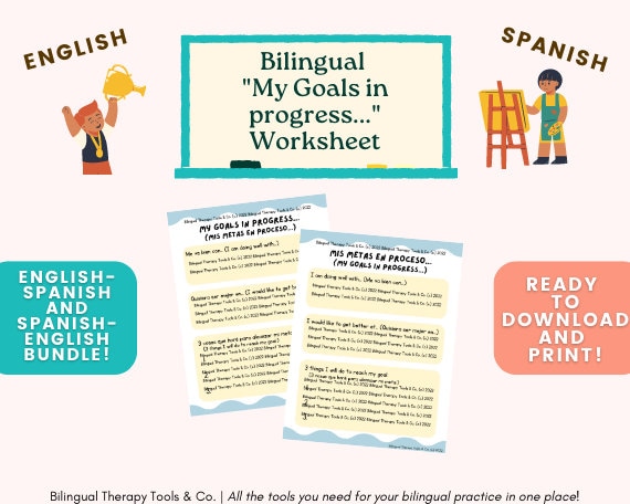 Bilingual My Goals in Progress...mis Metas En Proceso... - Etsy