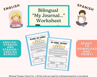 Bilingual About Me Worksheet for Kids | English and Spanish | Therapy ...
