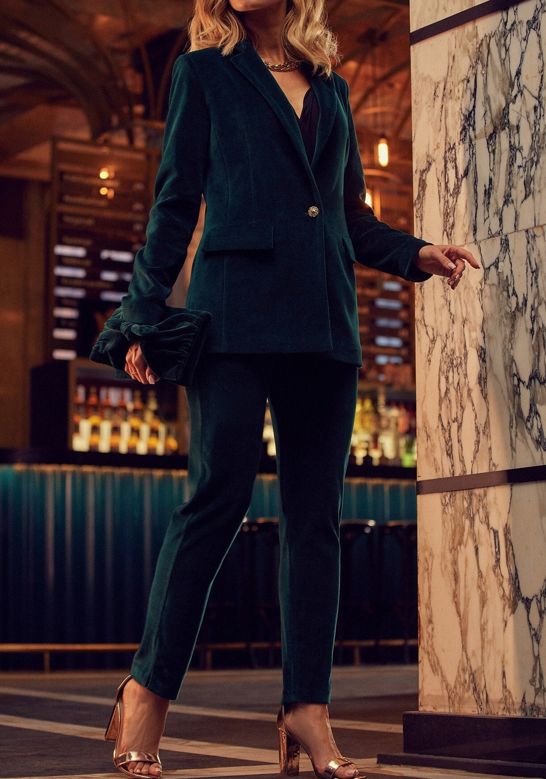 Velvet Blazer 4 Colors Burnt Orange Suit Velour Suit Women - Etsy