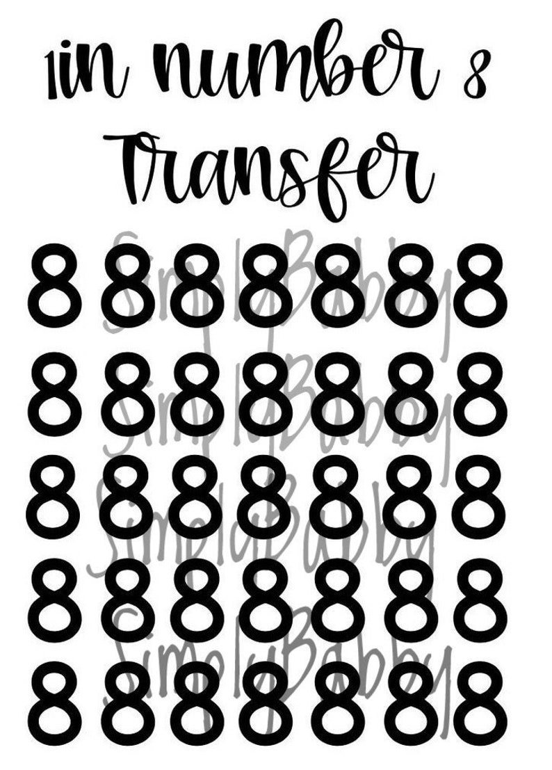 Number 8 Royal Icing Transfer Printable Number Transfer - Etsy