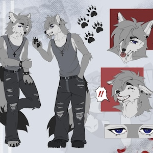 Furry OC MEGA Reference Sheet || Furry Commissions - Etsy