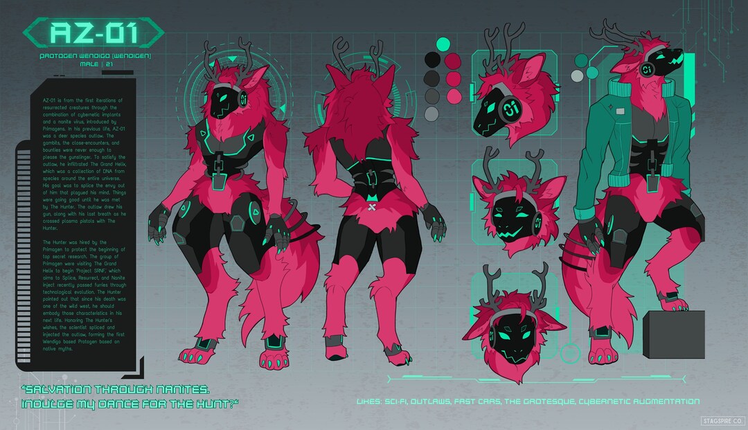 Furry OC Complex Reference Sheet || Furry Commissions - Etsy