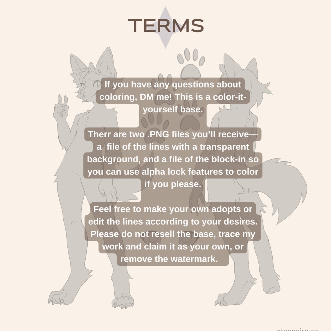 Furry Ref Sheet Base - Etsy