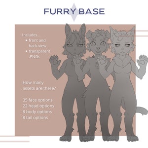 Furry Character Reference Sheet Base - Etsy