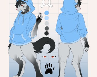 Furry Fursona Reference Sheet - Etsy