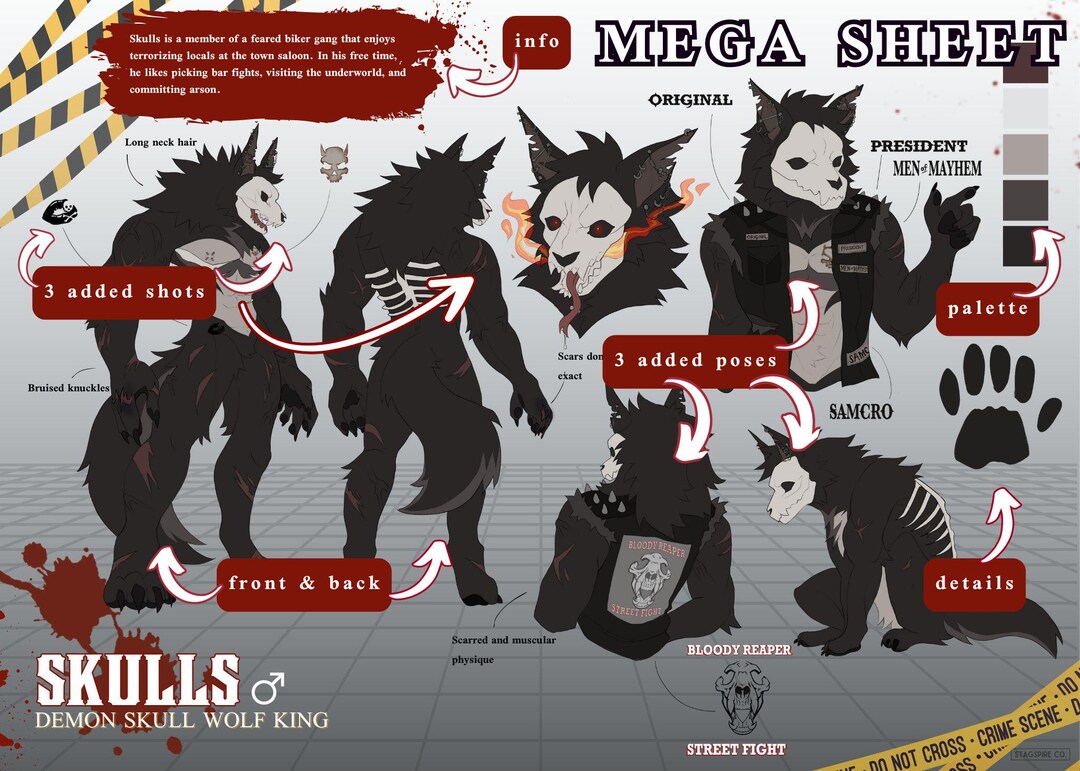 Furry OC MEGA Reference Sheet || Furry Commissions - Etsy