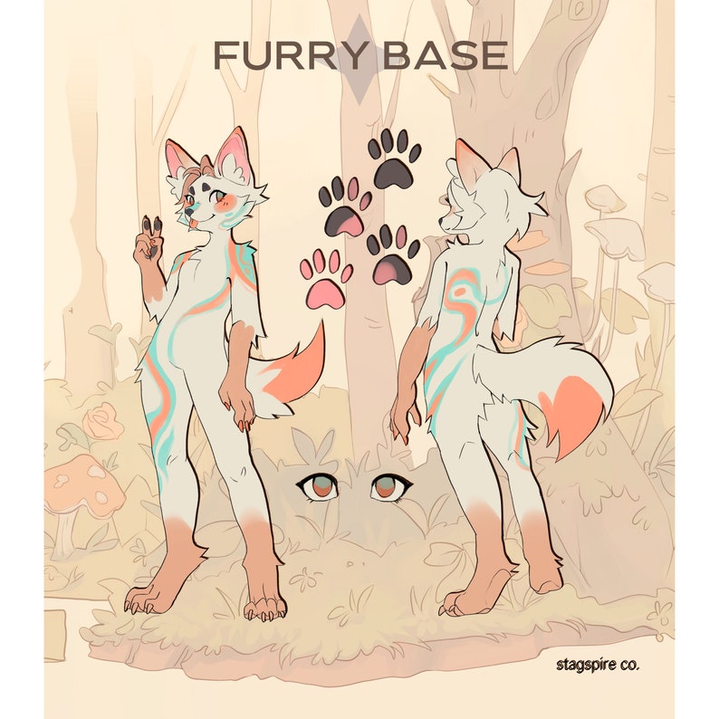 Furry Ref Sheet Base - Etsy
