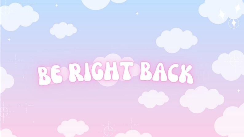 Cotton Candy Clouds Animated Twitch Screens Stream Starting Soon Be ...