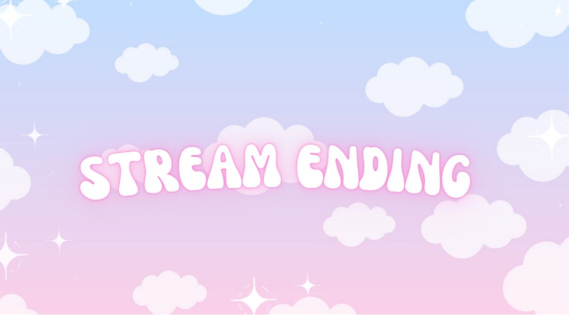Cotton Candy Clouds Animated Twitch Screens Stream Starting Soon Be ...