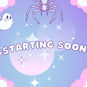 Pastel Goth Animated Twitch Screens | Stream Starting Soon | Be Right ...