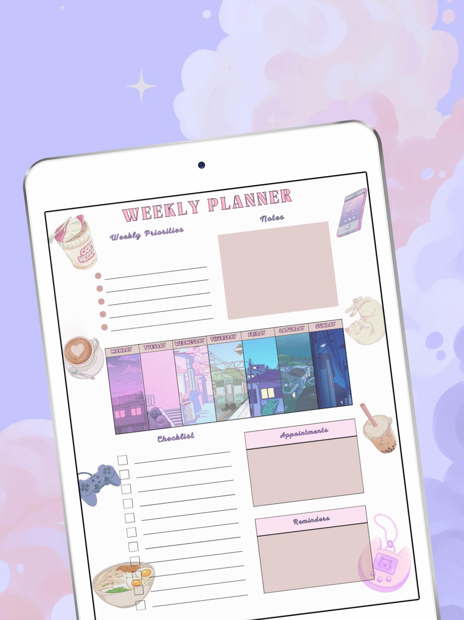 Anime Love Kawaii Daily Planner - Etsy