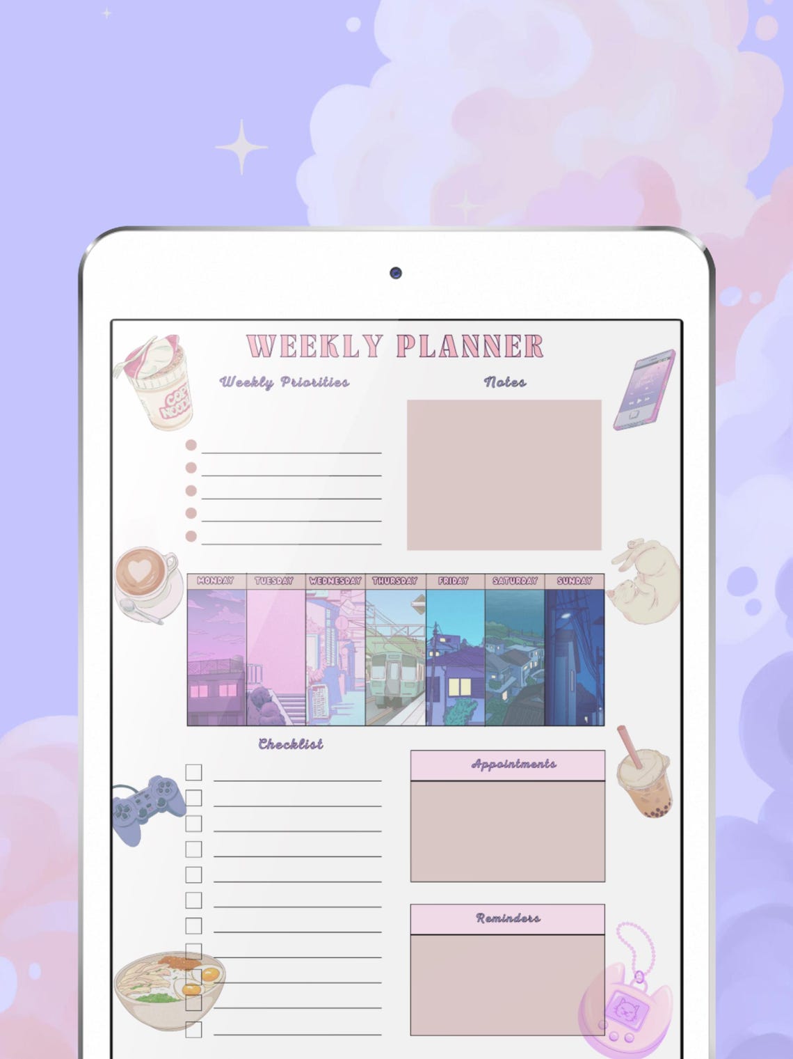 Anime Love Kawaii Daily Planner - Etsy