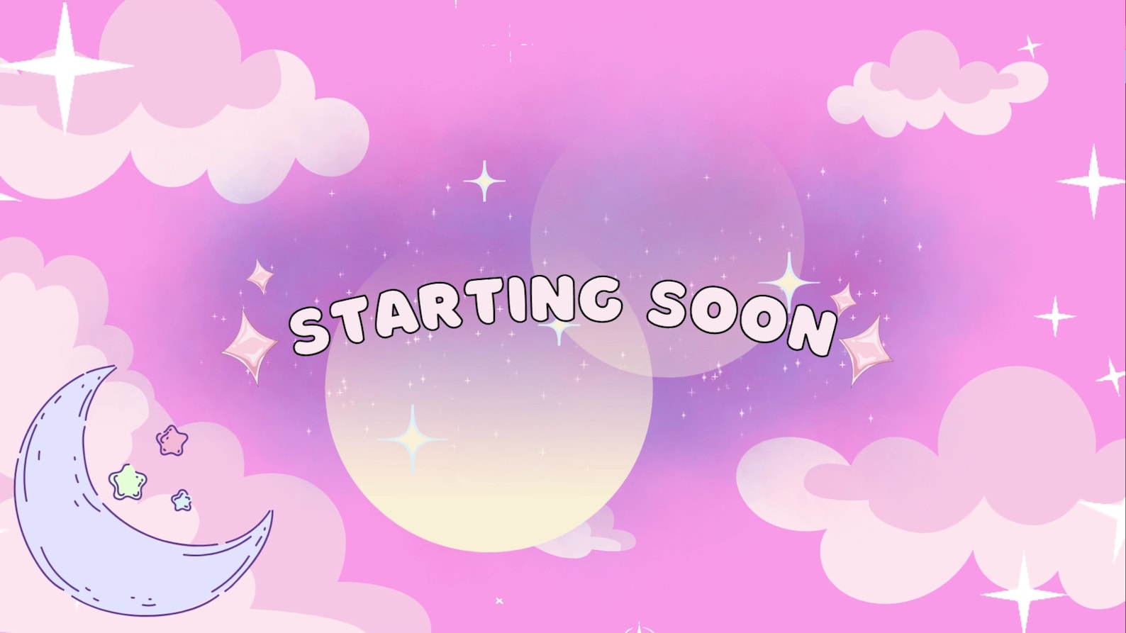 Pink Clouds Animated Twitch Screens | Stream Starting Soon | Be Right ...