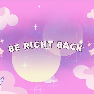 Pink Clouds Animated Twitch Screens Stream Starting Soon Be Right Back ...